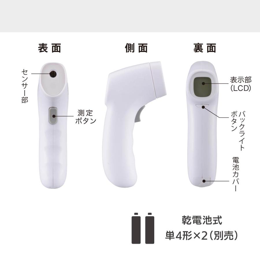 温度計 非接触式 赤外線温度計 ホワイト｜COK-Z300-W 08-1449 オーム電機 : e-プライス - 通販 - Yahoo!ショッピング