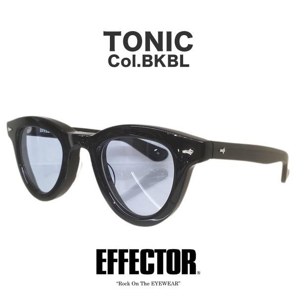 EFFECTOR（エフェクター） サングラス 逆三角形 変形型ボストンタイプ TONIC トニック Col.BKBL フレーム：黒/レンズ：ブルー 正規取扱店 : Second Optical ...