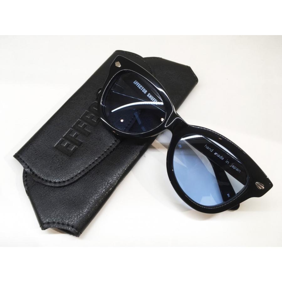 EFFECTOR エフェクター サングラス オリジナルモデル フォックスタイプ SHUFFLE シャッフル Col.BKBL フレーム：黒 レンズ：ブルー 正規取扱店 : Second ...