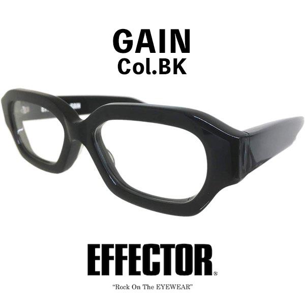 EFFECTOR EFFECTOR（エフェクター）「GAIN/ゲイン」 Col.BK （黒）メガネ/サングラス オリジナルモデル スクエアタイプ 国内正規品販売店 : Second ...