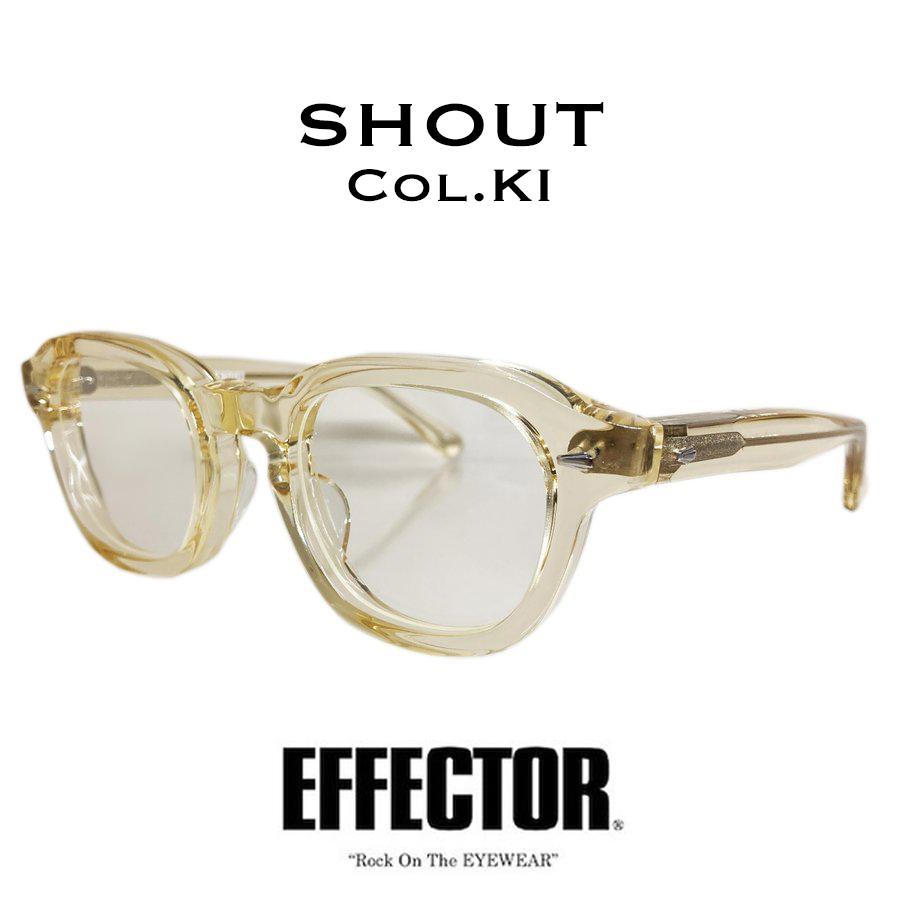 EFFECTOR エフェクター「SHOUT/シャウト」Col.KI クリアイエロー メガネ スクエアタイプ エフェクター国内正規品販売店 : Second Optical&Watch ...