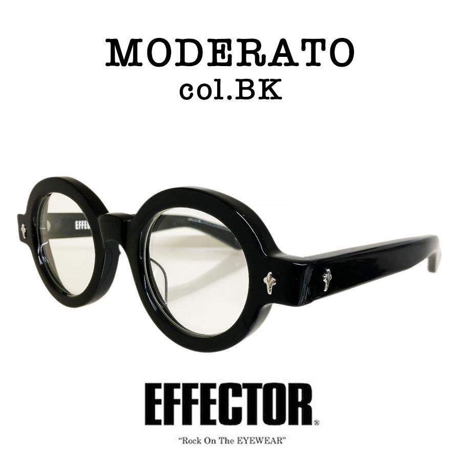 EFFECTOR エフェクター MODERATO/モデラート Col. BK 黒 ブラック ラウンドタイプ セルフレーム メガネ 国内正規品販売店 : Second Optical&Watch ...