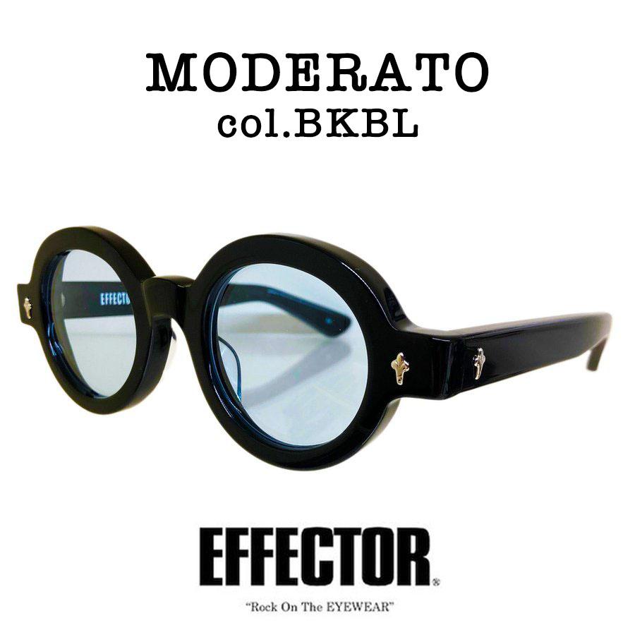 EFFECTOR エフェクター MODERATO/モデラート Col. BKBL 黒×青 ブラック×ブルー ラウンドタイプ セルフレーム サングラス 国内正規品販売店 : ef245 ...