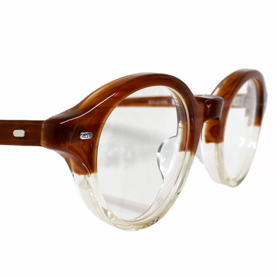 EFFECTOR エフェクター AW2/エーダブリューツー Col.BR2 茶×クリア EFILEVOLコラボ ラウンドタイプ セルフレーム メガネ 国内正規品販売店 : Second ...