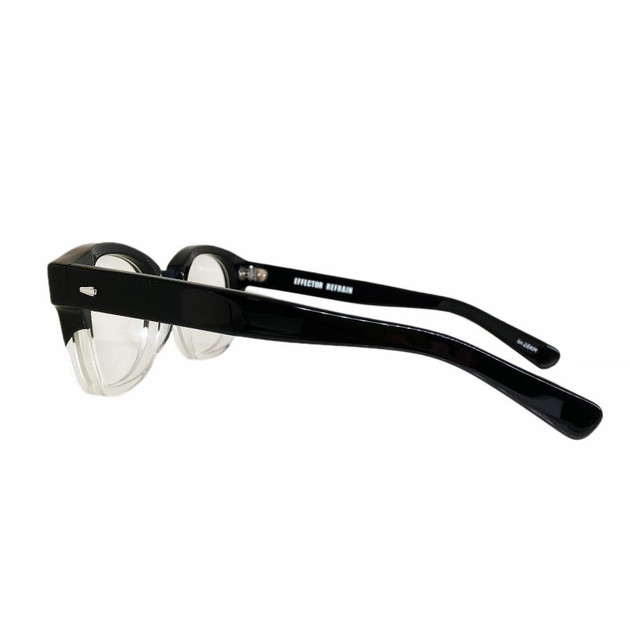 EFFECTOR エフェクター REFRAIN/リフレイン Col.BK2BKM ブラック2ブラックマット メガネ コンビネーションフレーム ウェリントンタイプ 国内正規品販売店 ...