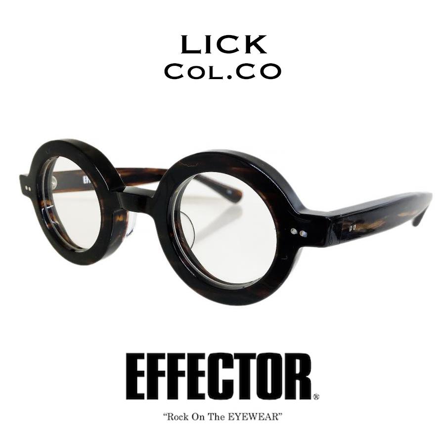 EFFECTOR エフェクター LICK/リック Col.CO コニャック/茶 メガネ サングラス ラウンドタイプ 正規品販売店 : Second Optical&Watch store ...
