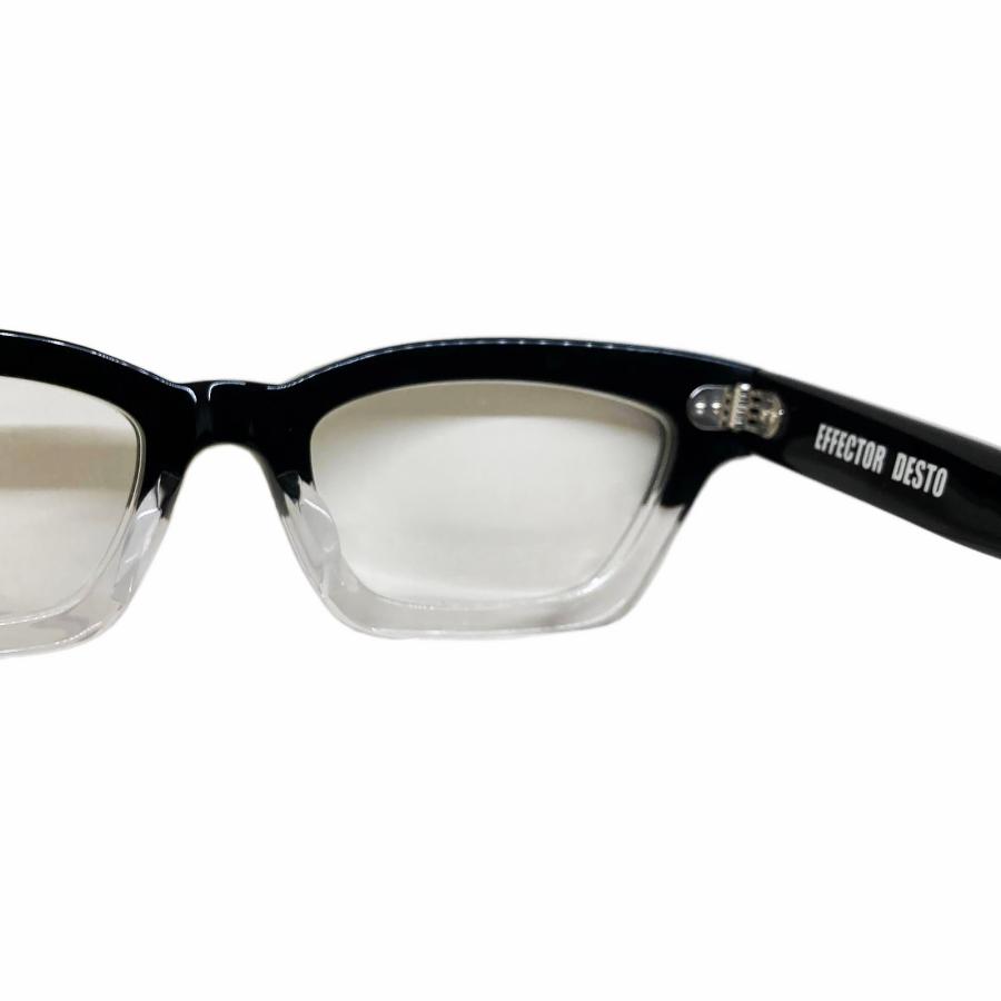 EFFECTOR エフェクター DESTO/デスト Col.BK2/黒×クリア メガネ スクエア ウェリントンタイプ 国内正規品販売店 : Second Optical&Watch store ...