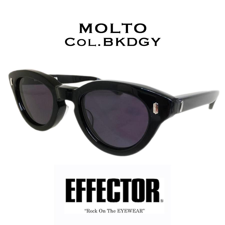 EFFECTOR エフェクター MOLTO/モルト Col.BKDGY 黒/ダークグレー サングラス セルフレーム フォックスタイプ 国内正規品販売店 : Second Optical ...