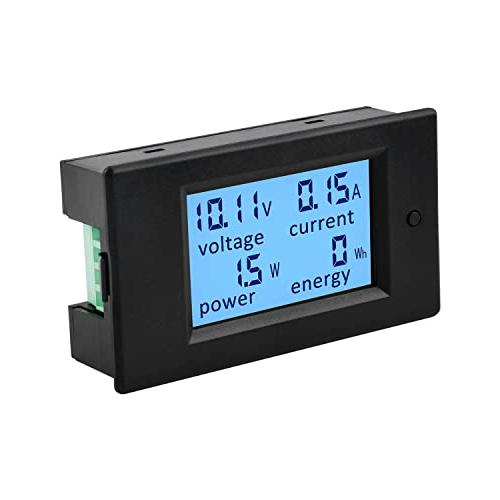 DiyStudio 20A 直流 デジタル 電圧計 DC 6.5-100V 電力計 電流計 消費電力測定器 LCD表示 多機能電子測定機器 スプリッター内蔵 : wss ...