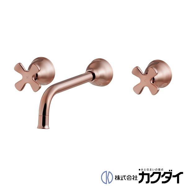 カクダイ KAKUDAI 125-005-BR 壁付2ハンドル混合栓 混合水栓 カッパーブラウン 蛇口 : 施主のミカタ Yahoo!店 - 通販 - Yahoo!ショッピング