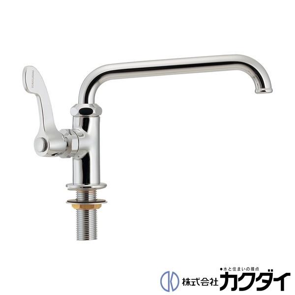 カクダイ（KAKUDAI） 厨房用左ハンドル立形自在水栓 724-735-13QR 蛇口 : 施主のミカタ Yahoo!店 - 通販 - Yahoo!ショッピング