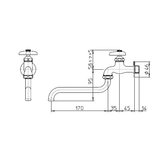 三栄水栓 SANEI A10J-13 自在水栓 蛇口 : 施主のミカタ Yahoo!店 - 通販 - Yahoo!ショッピング