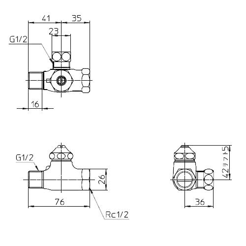 三栄水栓 SANEI B4121D-R-13 D式ストレート分岐バルブ 共用形 右分岐 : 施主のミカタ Yahoo!店 - 通販 - Yahoo!ショッピング
