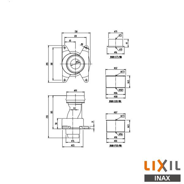 INAX LIXIL CF-ZA10HG(200)-SET アメージュZリトイレ フチレス 用 排水芯200mm対応排水ソケットセット トイレ 便器 リクシル : 施主のミカタ Yahoo!店 ...