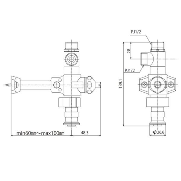 KVK GDSS-B 背板固定止水栓 分岐用 :GDSS-B:施主のミカタ Yahoo!店 - 通販 - Yahoo!ショッピング