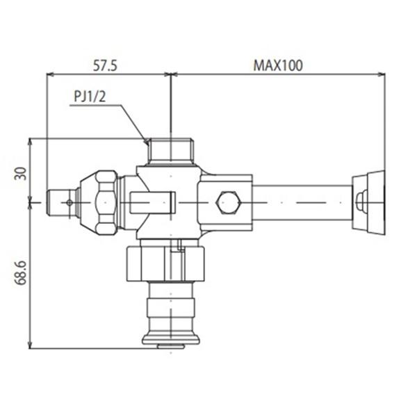 KVK GDSS-K 吸気弁付背板固定止水栓 ストレート止水栓 : 施主のミカタ Yahoo!店 - 通販 - Yahoo!ショッピング
