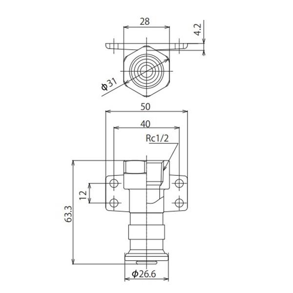 KVK GDZMA-13C1 座付メスネジアダプター13 : 施主のミカタ Yahoo!店 - 通販 - Yahoo!ショッピング