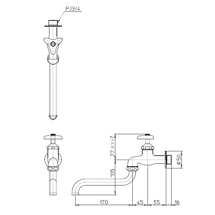 三栄水栓 SANEI JA10J-20 自在水栓 蛇口 : 施主のミカタ Yahoo!店 - 通販 - Yahoo!ショッピング
