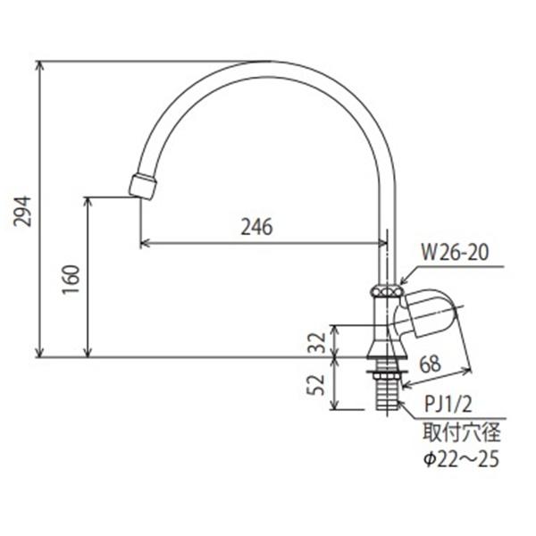 KVK K16NDSLE 立形自在水栓 節水チップ内蔵型 蛇口 : 施主のミカタ Yahoo!店 - 通販 - Yahoo!ショッピング