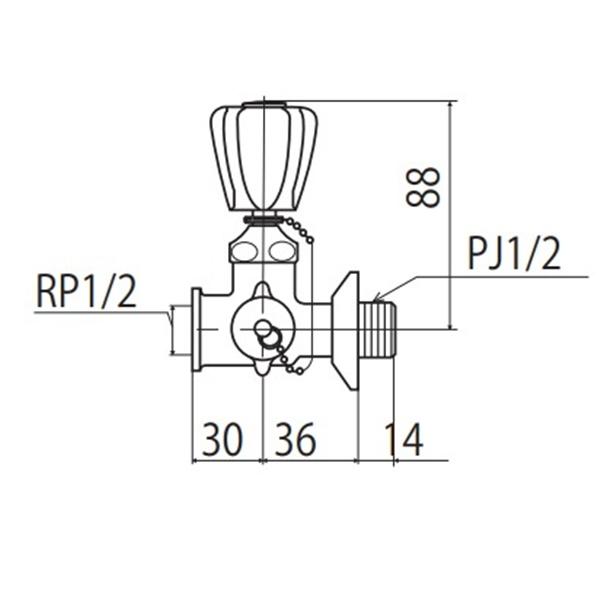 KVK K20W 三方分岐水栓 コック付 : 施主のミカタ Yahoo!店 - 通販 - Yahoo!ショッピング