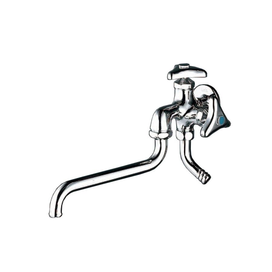 KVK K21J 二口自在水栓 蛇口 双口 :K21J:施主のミカタ Yahoo!店 - 通販 - Yahoo!ショッピング