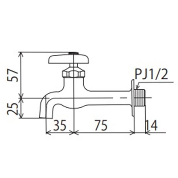 KVK K2 胴長横水栓 蛇口 : 施主のミカタ Yahoo!店 - 通販 - Yahoo!ショッピング