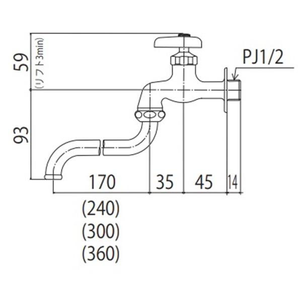 KVK K3-R36 自在水栓 360mm自在パイプ付 蛇口 : 施主のミカタ Yahoo!店 - 通販 - Yahoo!ショッピング