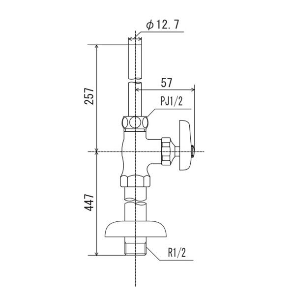 KVK K31 ストレート形止水栓 給水管420mm : 施主のミカタ Yahoo!店 - 通販 - Yahoo!ショッピング