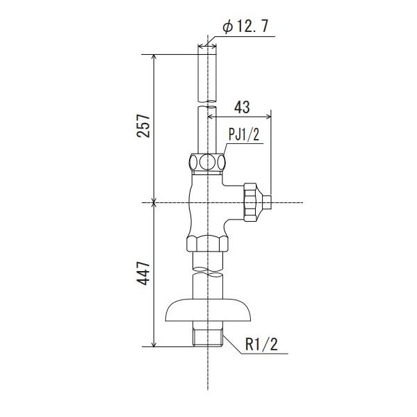 KVK K31A ストレート形止水栓 給水管420mm :K31A:施主のミカタ Yahoo!店 - 通販 - Yahoo!ショッピング