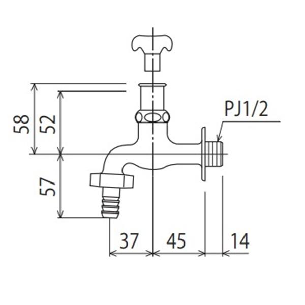 KVK K4QJ キー式カップリング付横水栓 蛇口 : 施主のミカタ Yahoo!店 - 通販 - Yahoo!ショッピング