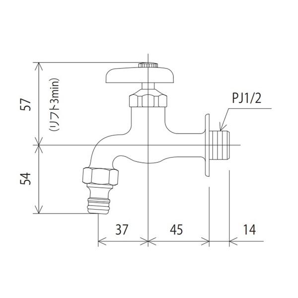 KVK K4SPJ 屋外ホース接続ニップル付横水栓 蛇口 : 施主のミカタ Yahoo!店 - 通販 - Yahoo!ショッピング