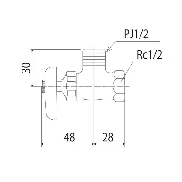 KVK K6-P4 アングル形止水栓 :K6-P4:施主のミカタ Yahoo!店 - 通販 - Yahoo!ショッピング