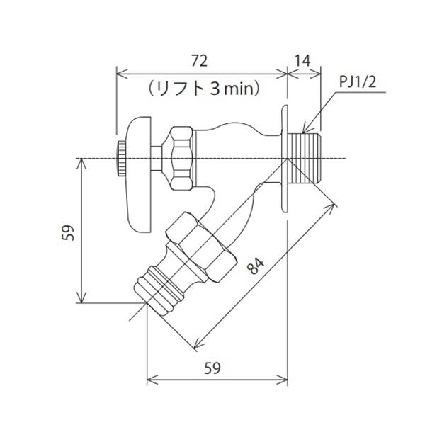 KVK K8SPJ 屋外ホース接続ニップル付散水栓 : 施主のミカタ Yahoo!店 - 通販 - Yahoo!ショッピング