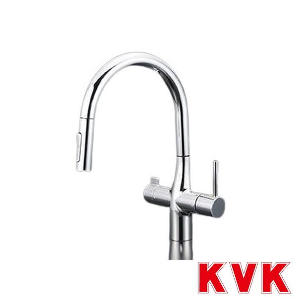 KVK KM6081EC※ 浄水器専用シングルレバー式シャワー付混合栓 eレバー 混合水栓 : 施主のミカタ Yahoo!店 - 通販 - Yahoo!ショッピング