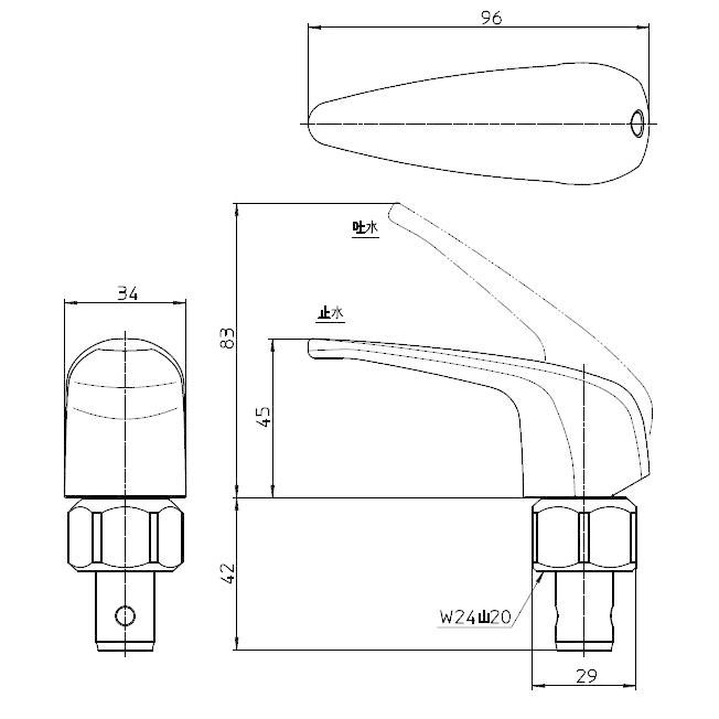 在庫あり 三栄水栓 PR171-C-13 シングルレバー単水栓上部 1周年記念イベントが