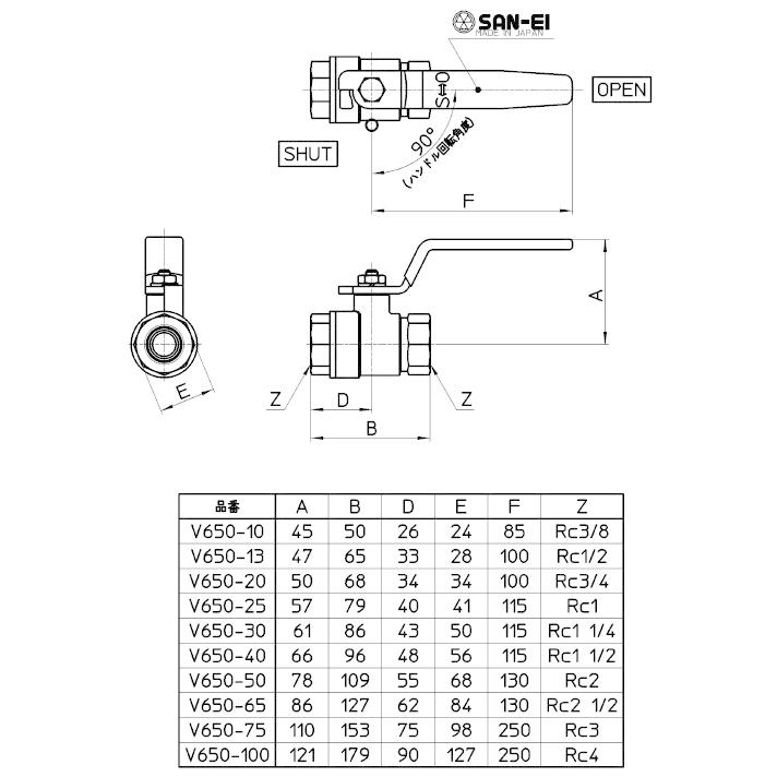 三栄水栓 SANEI V650-10 ボールバルブT型 : 施主のミカタ Yahoo!店 - 通販 - Yahoo!ショッピング