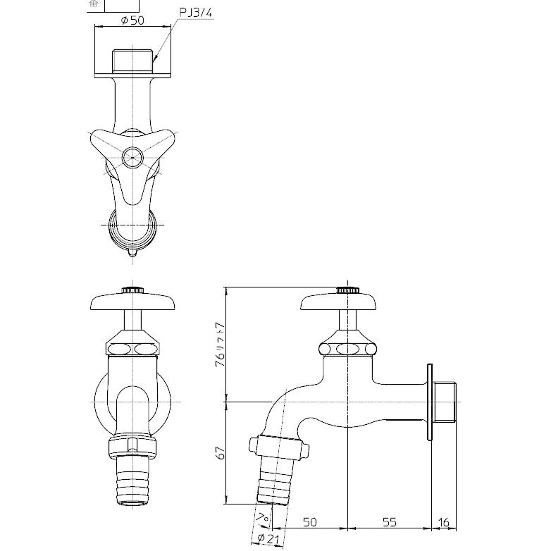 三栄水栓 SANEI Y30JK-20 カップリング横水栓 寒冷地用 蛇口 : 施主のミカタ Yahoo!店 - 通販 - Yahoo!ショッピング