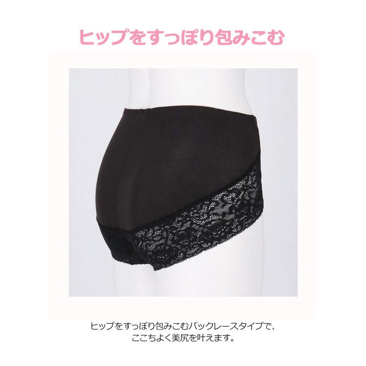 Wing LL/3Lサイズ ウイング 綿混 Pパンツ 美尻補整ショーツ ふかめ バックレース 大きいサイズ : アイム下着屋 - 通販 - Yahoo!ショッピング