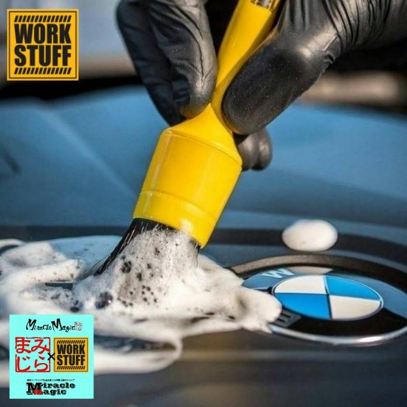 ディテーリングブラシ ブラック24 洗車ブラシ車 水垢落とし 筆タイプ 太い 強い ホイール ボディ エンブレム 内外装 WORK STUFF ...