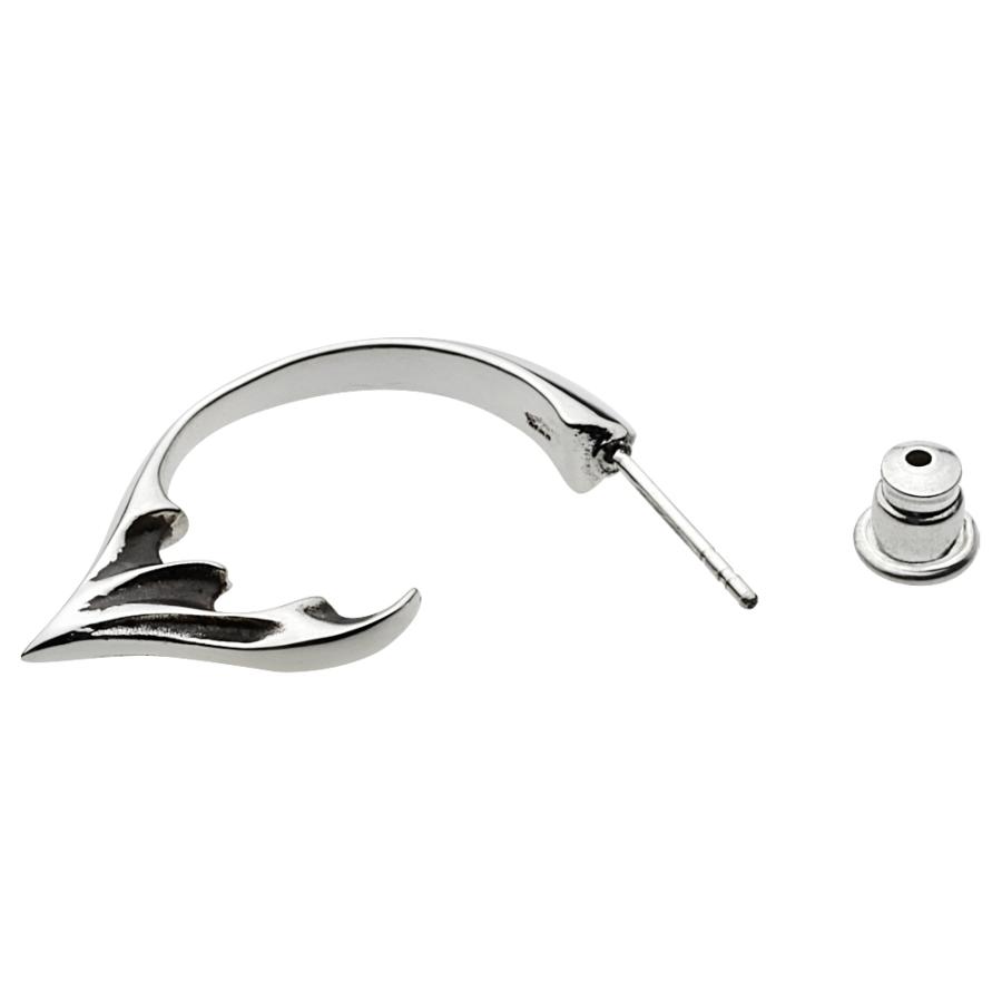 シルバーピアス デビル 悪魔 ウイング シルバー925 silver925 スタッド ピアス 片耳 大ぶり メンズ シルバーアクセサリー ...