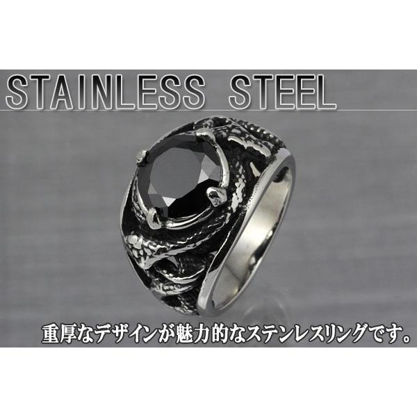 指輪 メンズ ブラックジルコニア スネーク ステンレス リング ステンレスリング ステンレスアクセサリー fr6080 : FIGMART ...