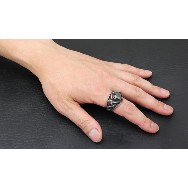 指輪 メンズ ブラックジルコニア スネーク ステンレス リング ステンレスリング ステンレスアクセサリー fr6080 : FIGMART ...