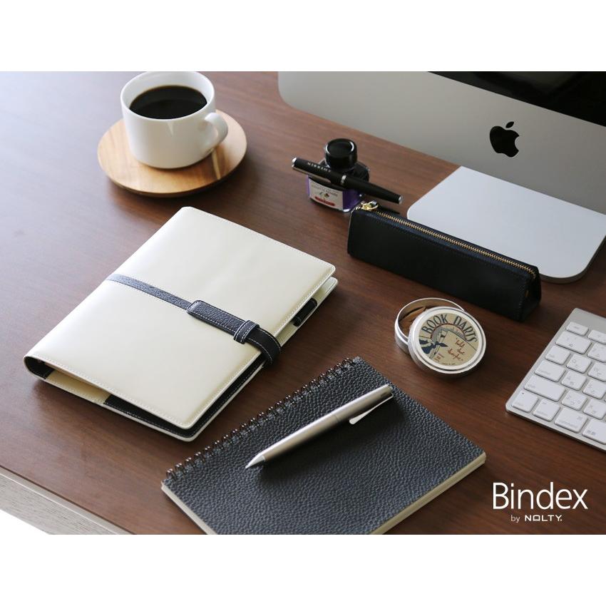 Bindex システム手帳 A5 本革 バインデックス アルモ A15 オフホワイト デスクサイズ リング15mm（AA98-5） : フジ ...