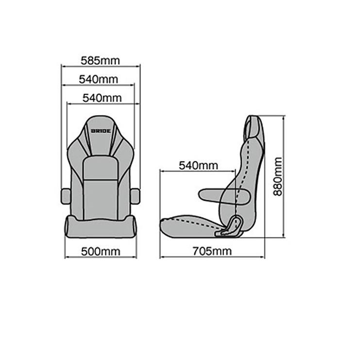 STREAMS BRIDE ブリッド CRUZ チャコールグレーBE シートヒーター無し I32KSN リクライニングシート アームレスト別売 ストリームス クルーズ : Eタイヤショップ ...