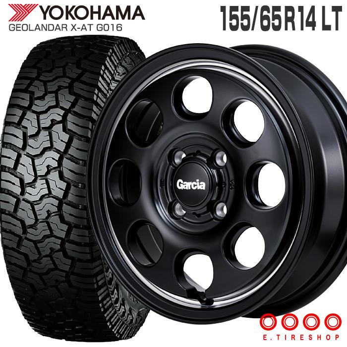 GEOLANDAR ジオランダー X-AT G016 155/65R14 ガルシア パーム8 14×4.5 セミグロスブラック ヴァーレイ ...