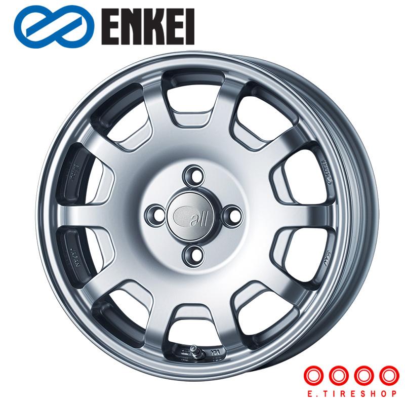 ENKEI（エンケイ） オール フォー 15×5.0J PCD100 4H INSET+45 ボア径φ75 スパークルシルバー SS 15インチ ENKEI all four KCR ホイール ...