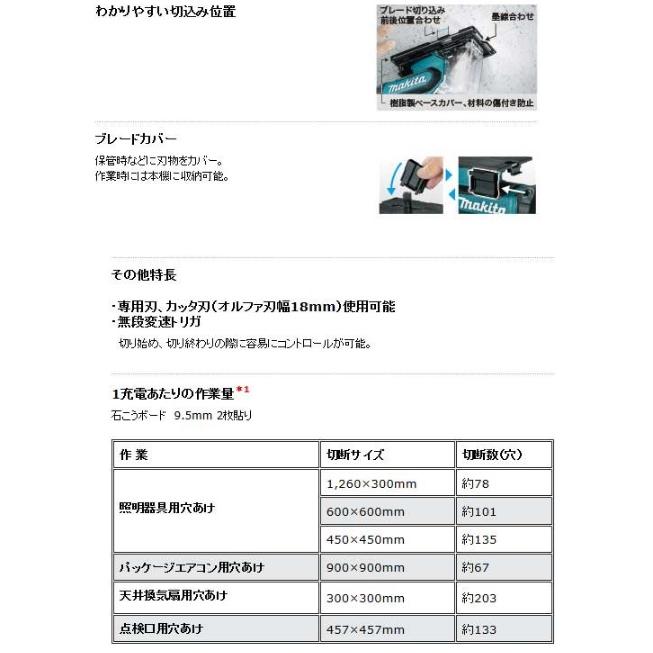 マキタ SD180DRGX (バッテリ2個・充電器・ケース付) 充電式ボードカッタ 18V 6.0Ah : e-toolショッピング - 通販 - Yahoo!ショッピング