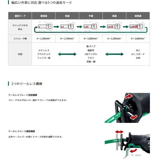 ハイコーキ 電子セーバーソー CR13VEY (ケース付) 100V : 4966376324958 : e-toolショッピング - 通販 ...