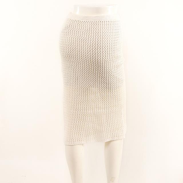 リナシメント（RINASCIMENTO）レディース ロングスカート ベージュ系 カギ編みタイトニットスカート イタリア製 （サイズ/SM ...