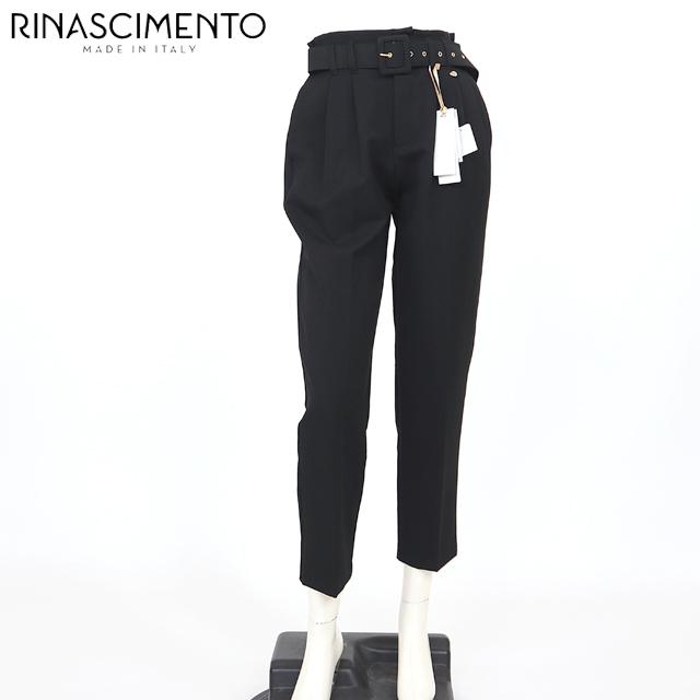 リナシメント（RINASCIMENTO）レディース ロングパンツ ブラック系 タッククロップドパンツ イタリア製 （サイズ/S）*rc3110 ...